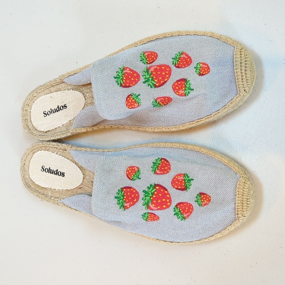 Soludos | Shoes | Soludos Strawberry Mule Espadrilles Sz 1 | Poshmark